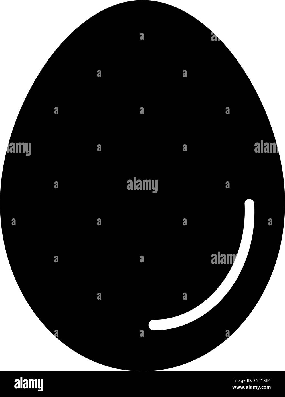 Egg silhouette icon. Egg shell. Editable vector Stock Vector Image ...