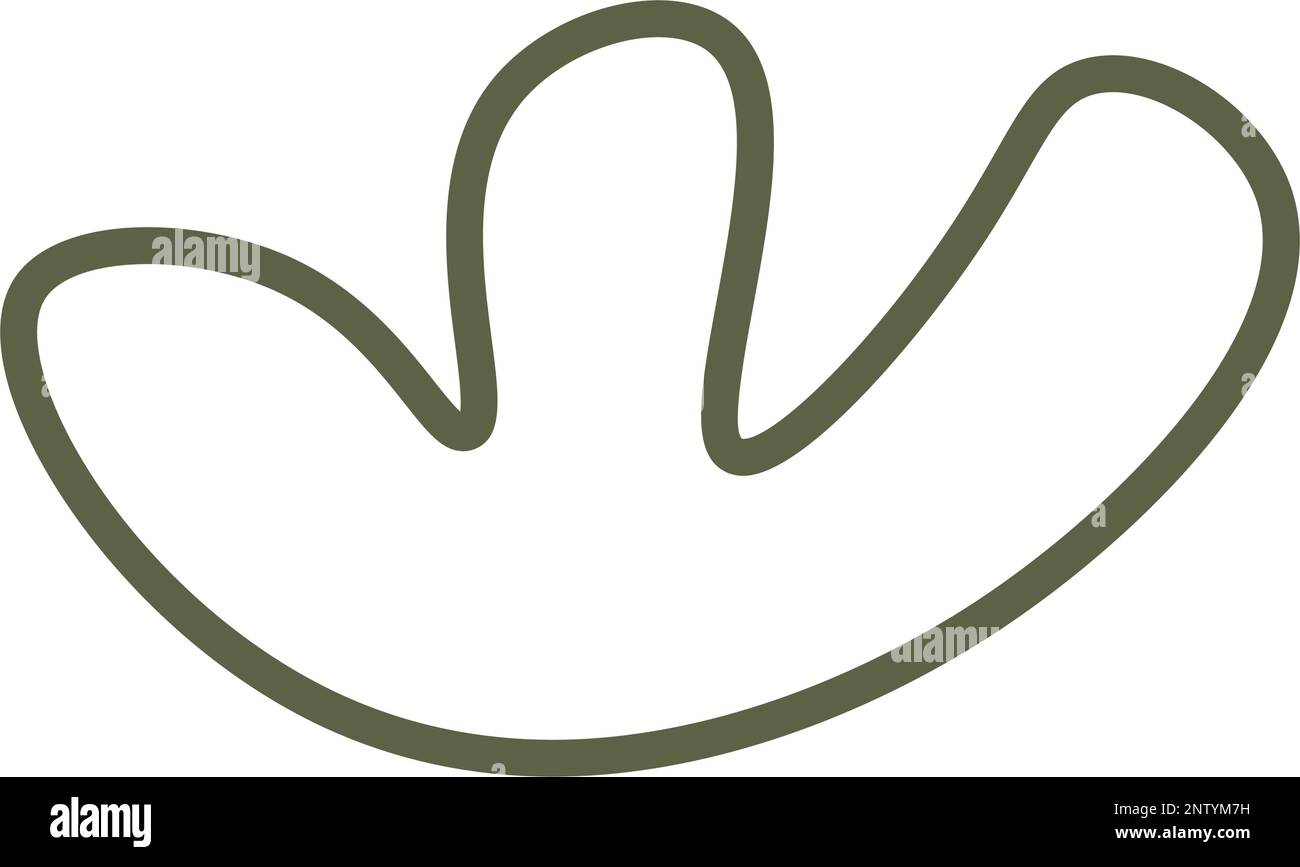 Abstract shape outline contemporary modern boho art design element ...