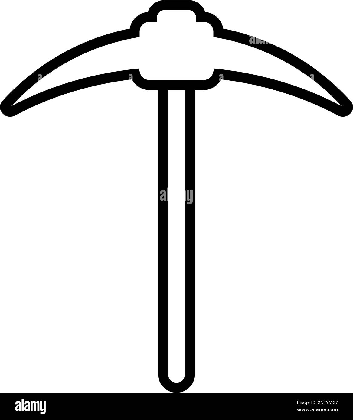 Simple pickaxe icon. Mining item. Editable vector Stock Vector Image ...