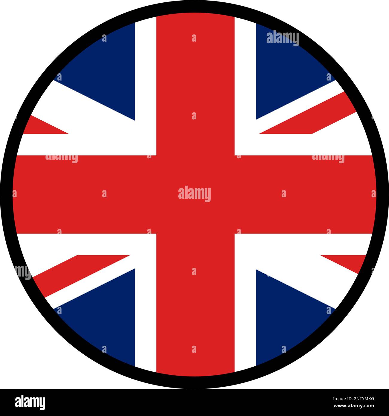 Round British flag icon. United Kingdom flag. Editable vector Stock ...