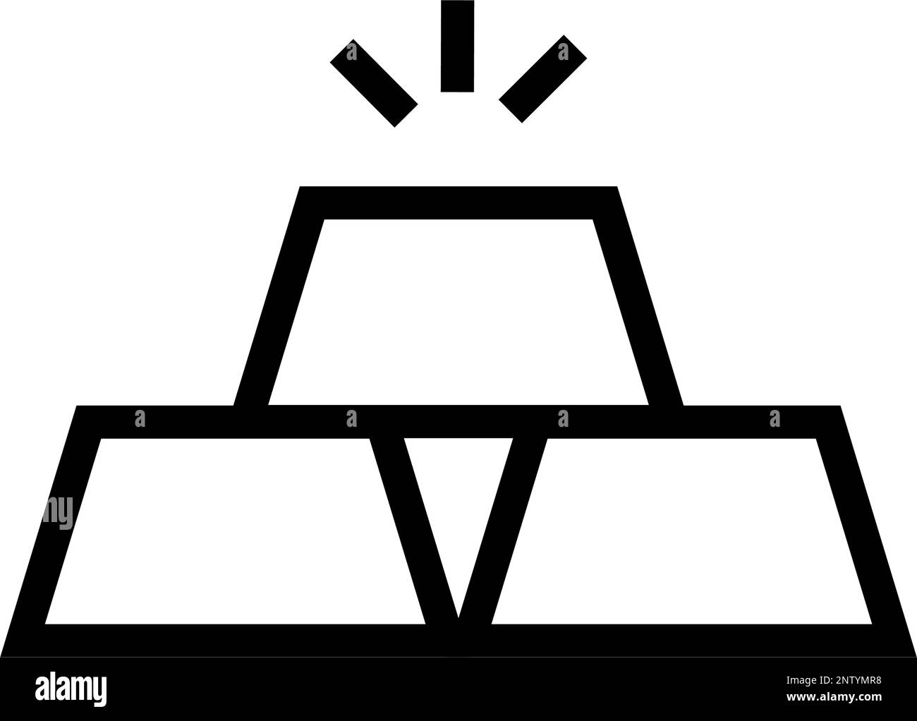 Pop stacked gold bars icon. Editable vector Stock Vector Image & Art - Alamy