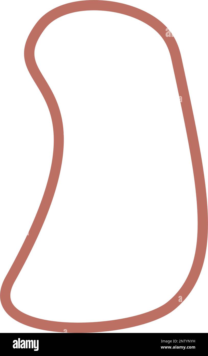 Abstract shape outline contemporary modern boho art design element ...