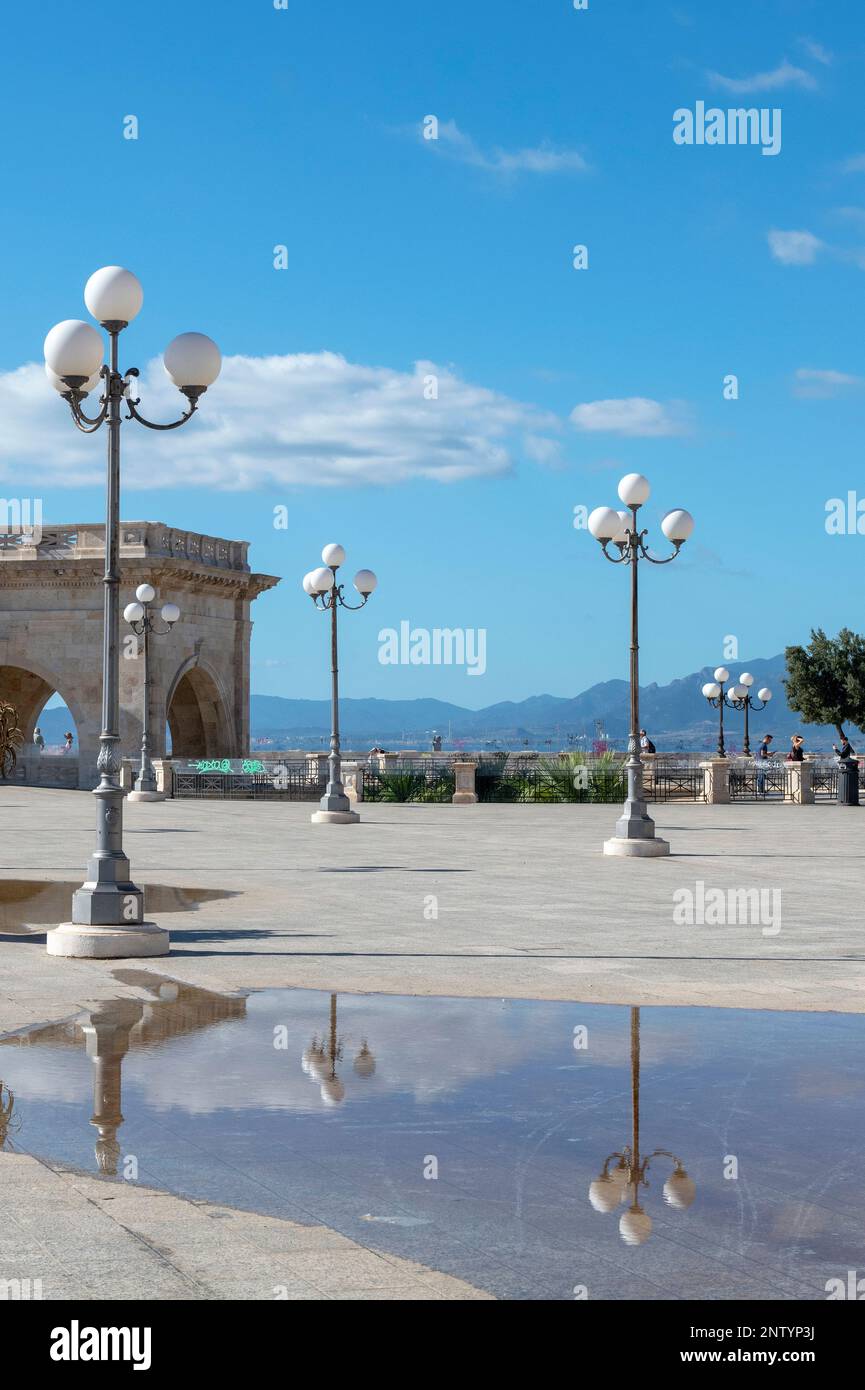 A detail of the Umberto I terrace, built between 1896 and 1902 on the ...