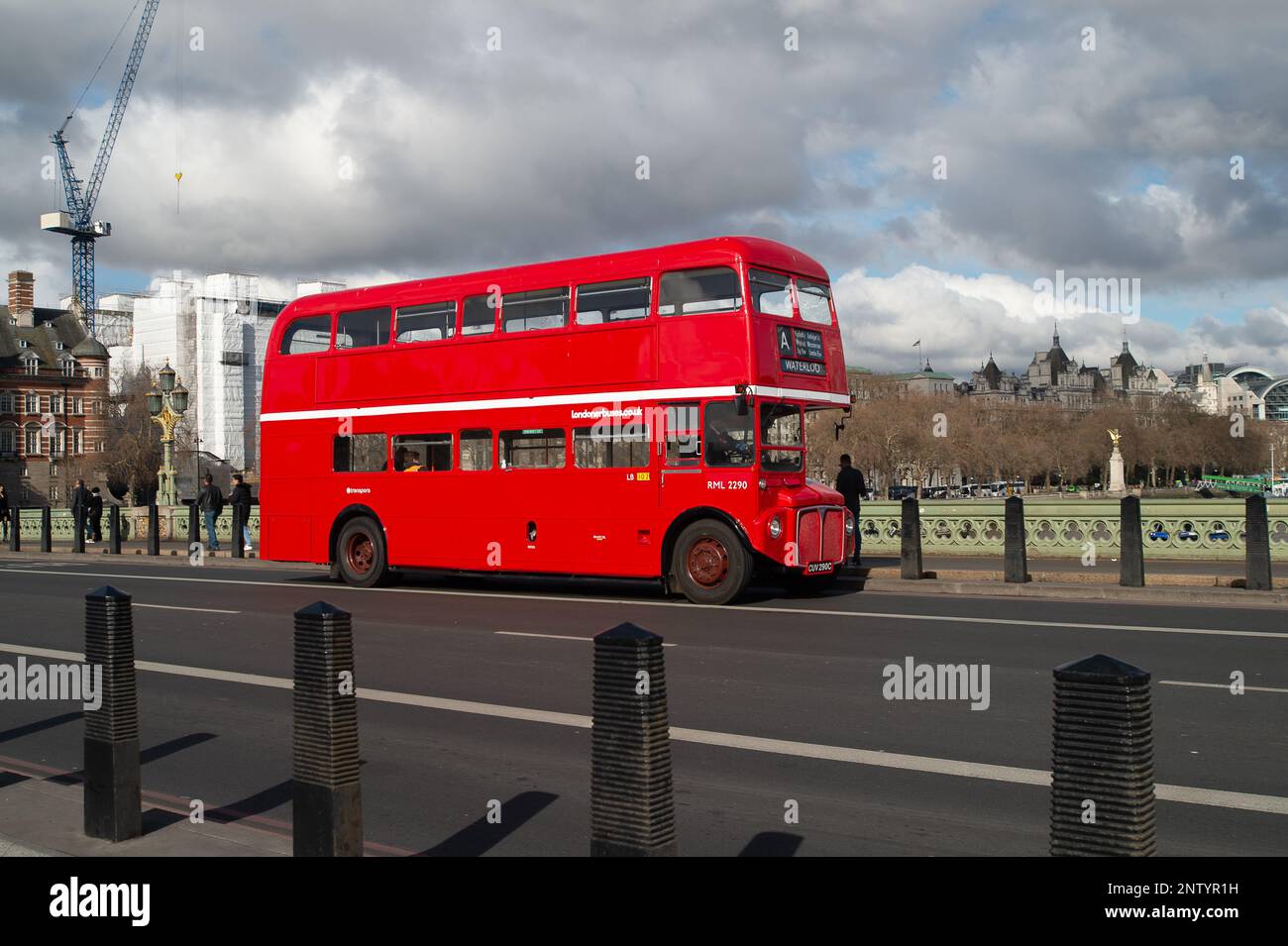 Westminster, London, UK. 27th February, 2023. A vintage London bus ...