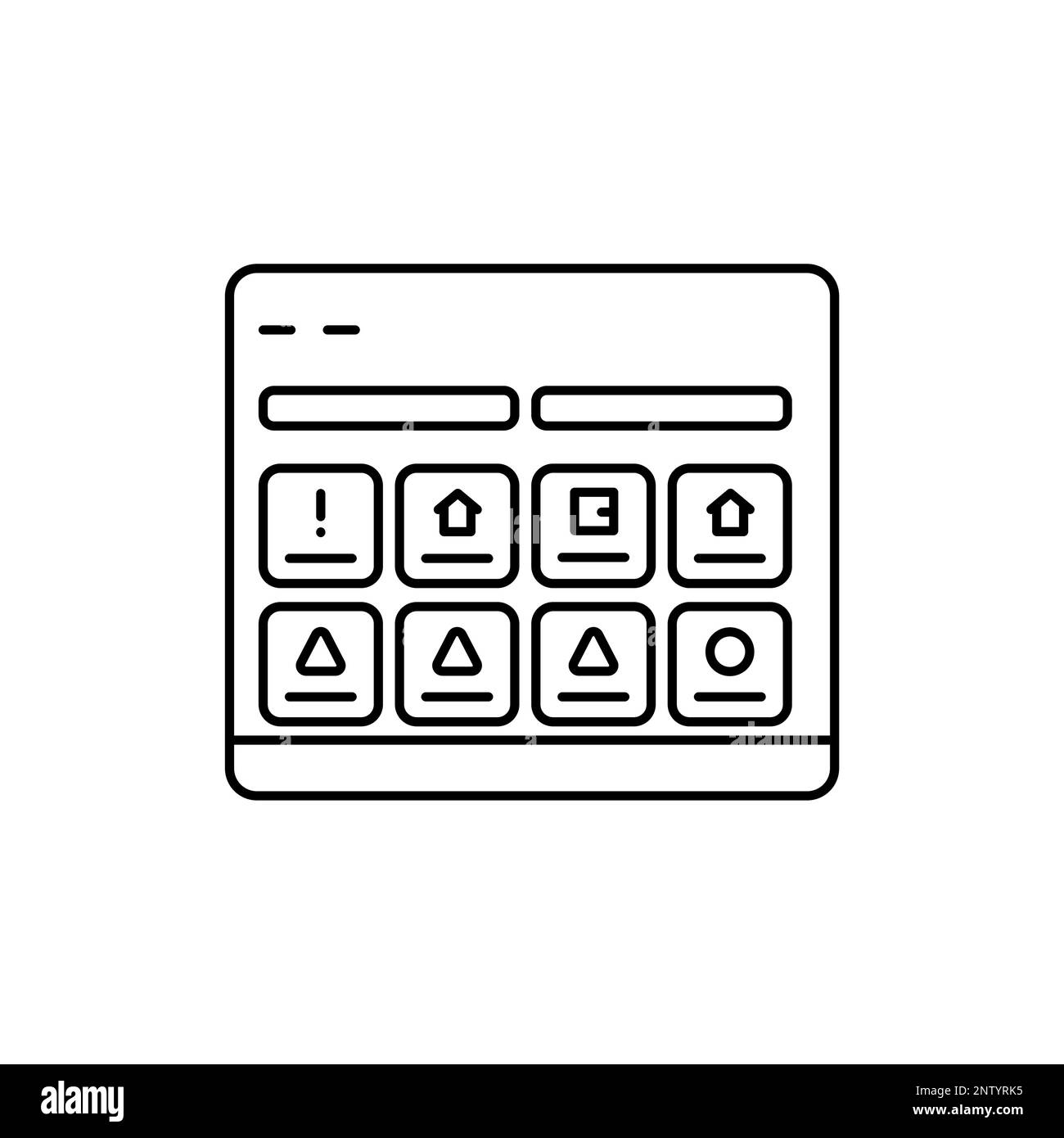 Smart home system color line icon. System intelligent control house ...