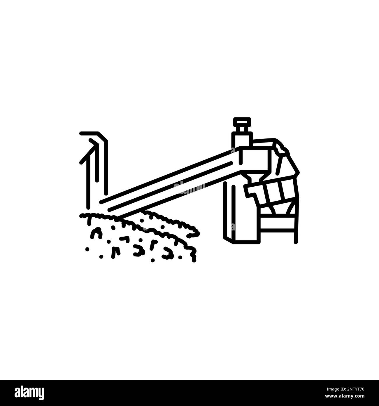 Sorting and recycling of garbage black line icon. Pictogram for web page, mobile app, promo ...