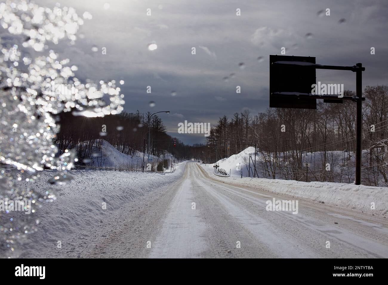 Route 240, road from Akan lake to Kushiro city,,Hokkaido,Japan Stock ...