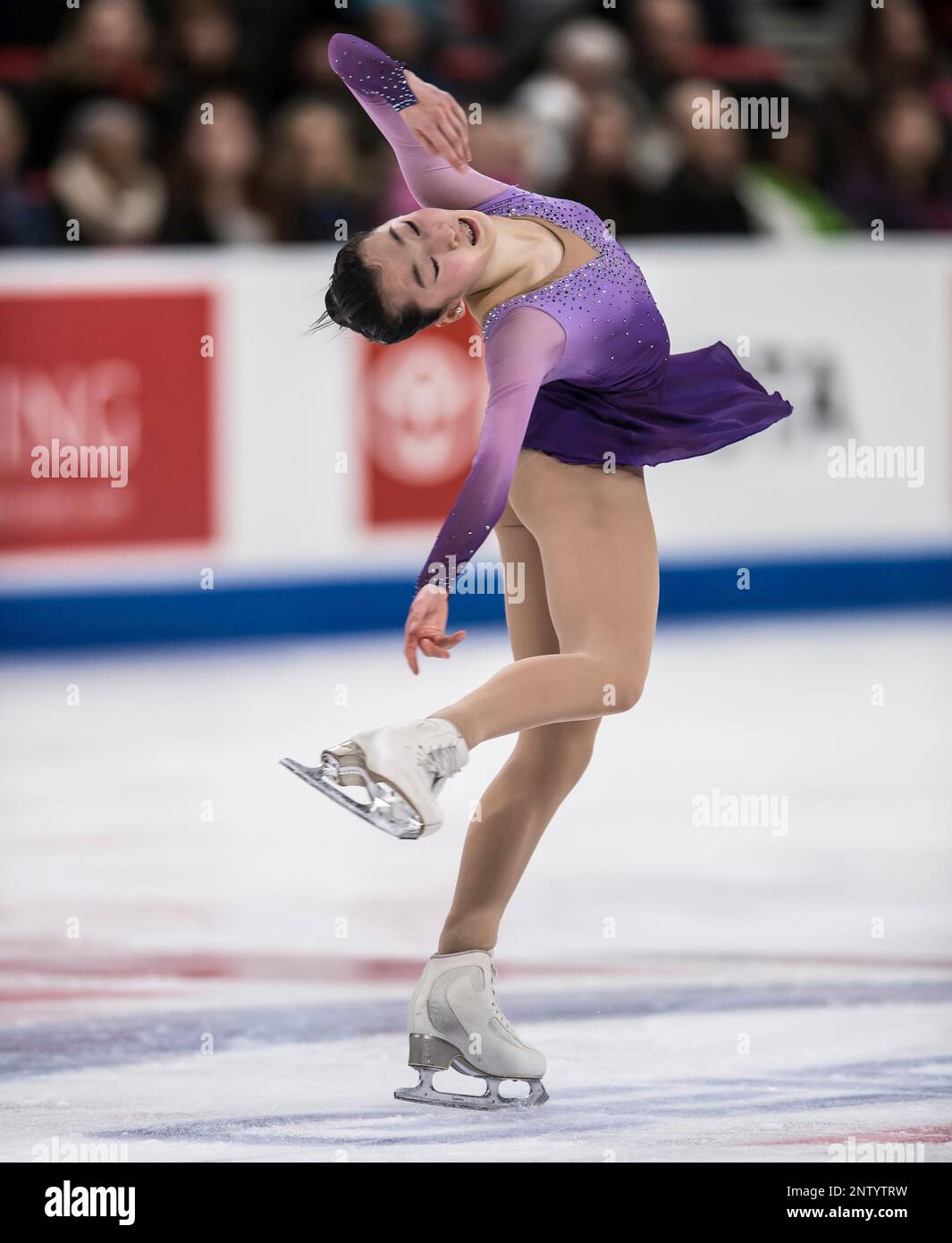 TING CUI in the Ladies short program during the US Figure Skating ...