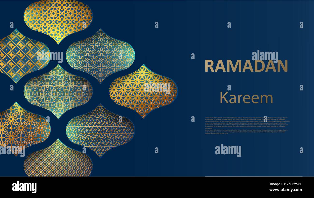 Ramadan Kareem poster. Islamic postcard, poster, banner template ...