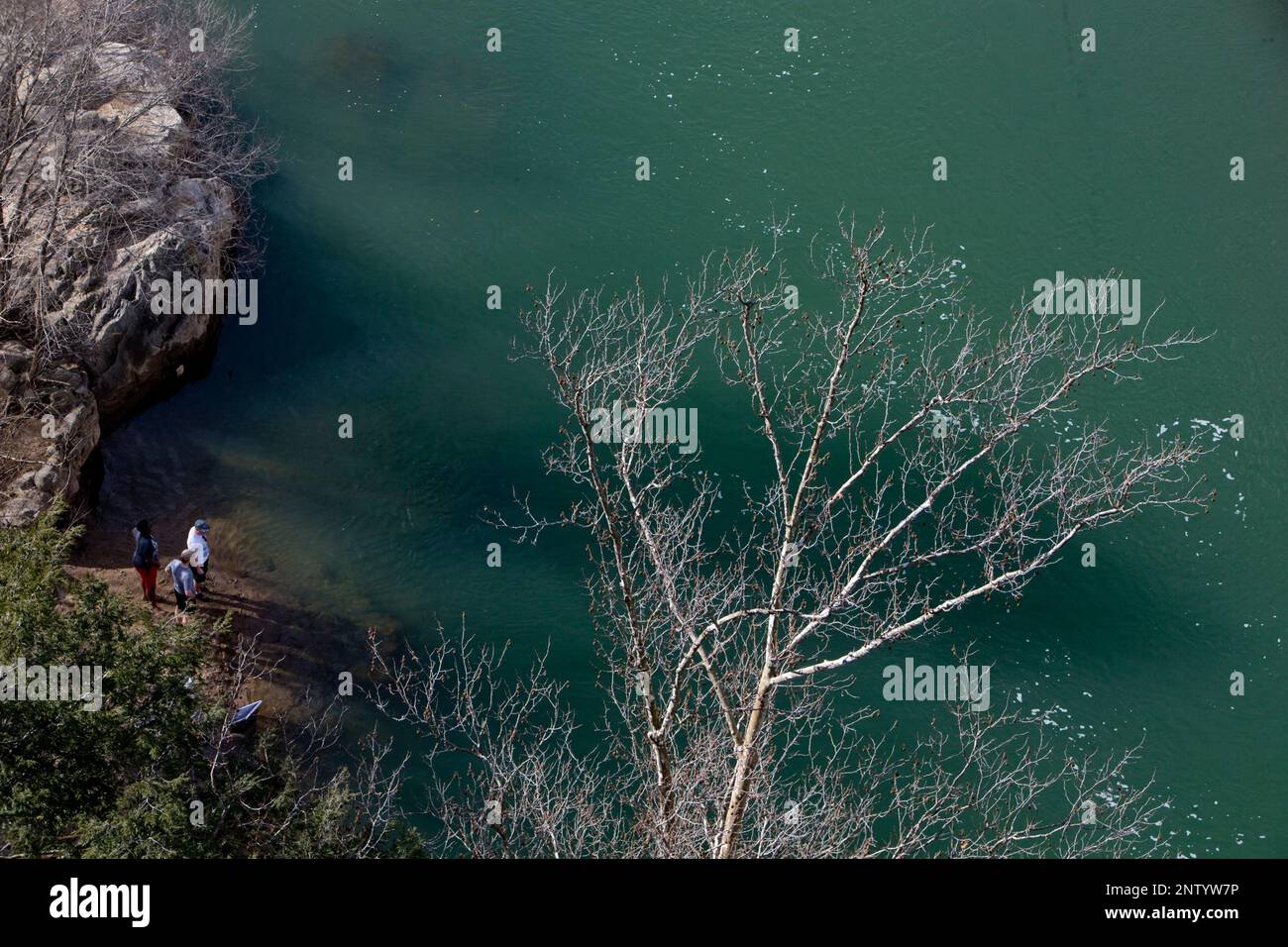 A group of hikers reached the end of the Roanoke River Trail beneath ...