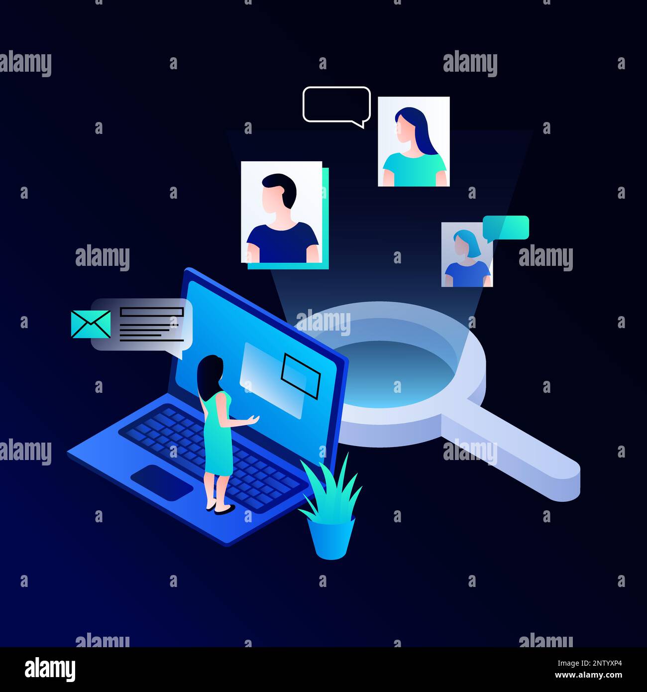 Looking for employees. Recruitment Illustration. Vector illustration ...