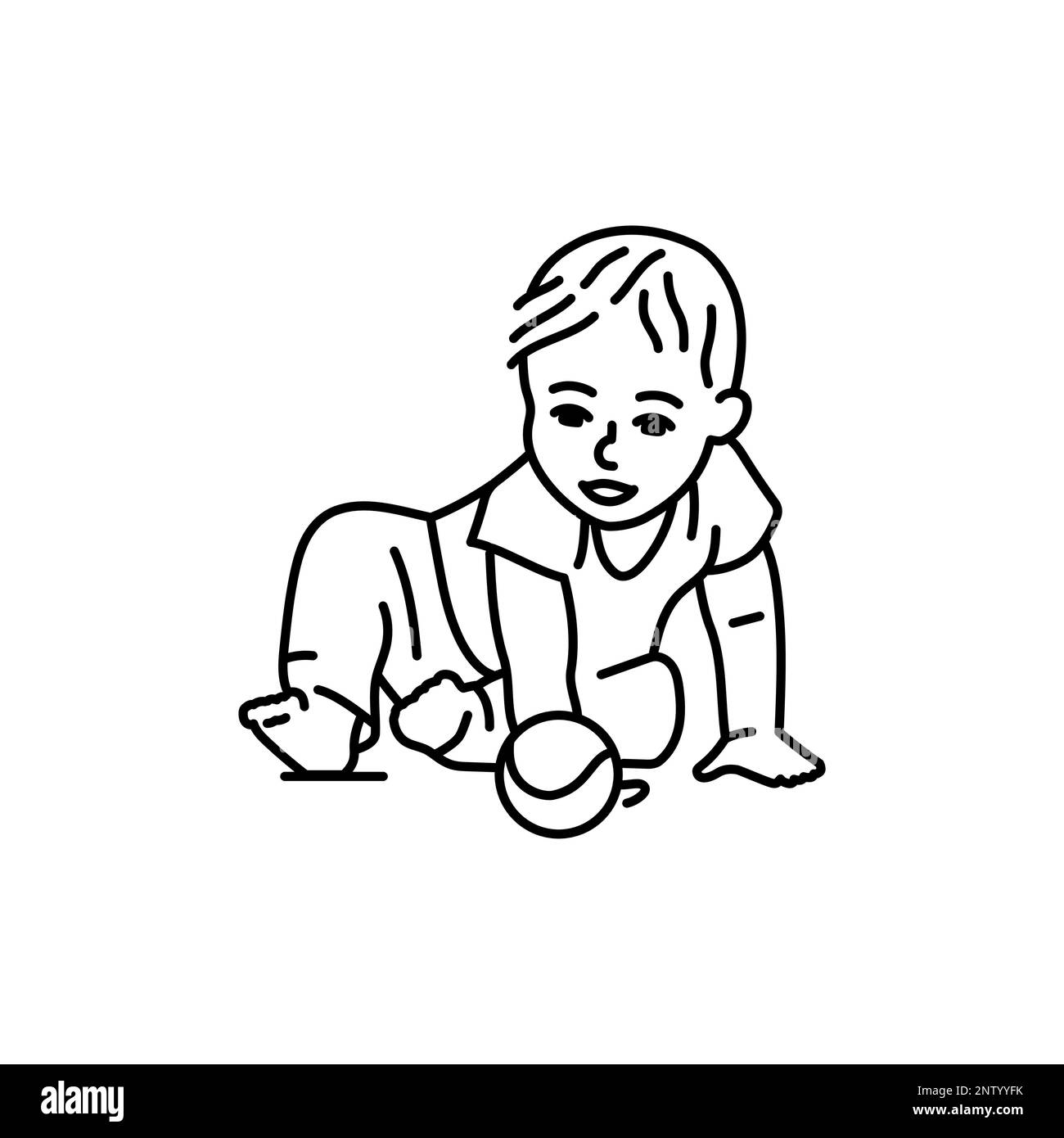Child development vector vectors Black and White Stock Photos & Images ...