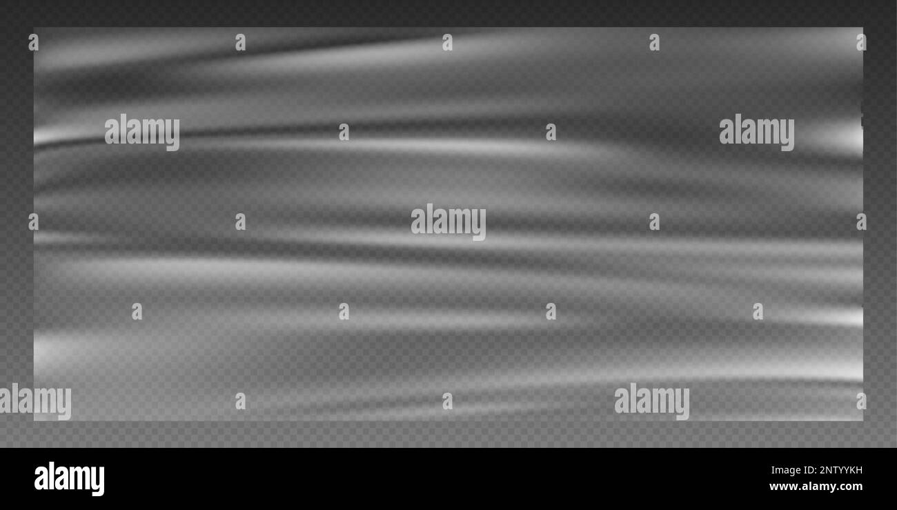 Plastic Film Realistic Stretch Wrap Wrinkled Polyethylene Texture