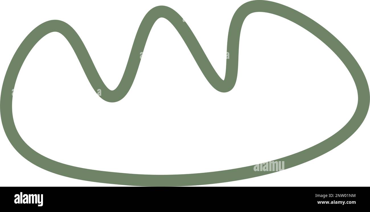 Abstract shape outline contemporary modern boho art design element ...