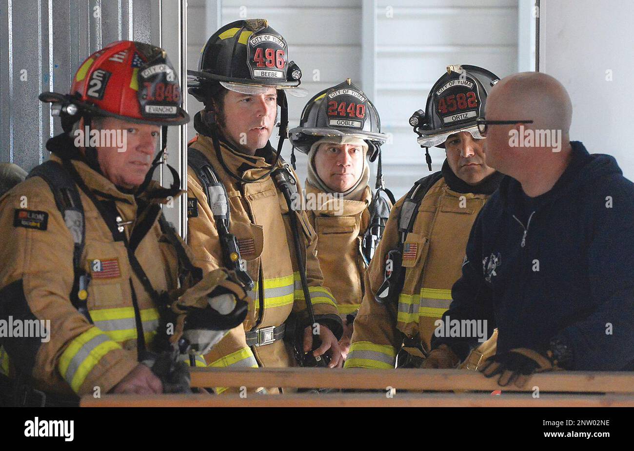 Yuma Fire Department personnel, including (from left) Capt. Paul ...