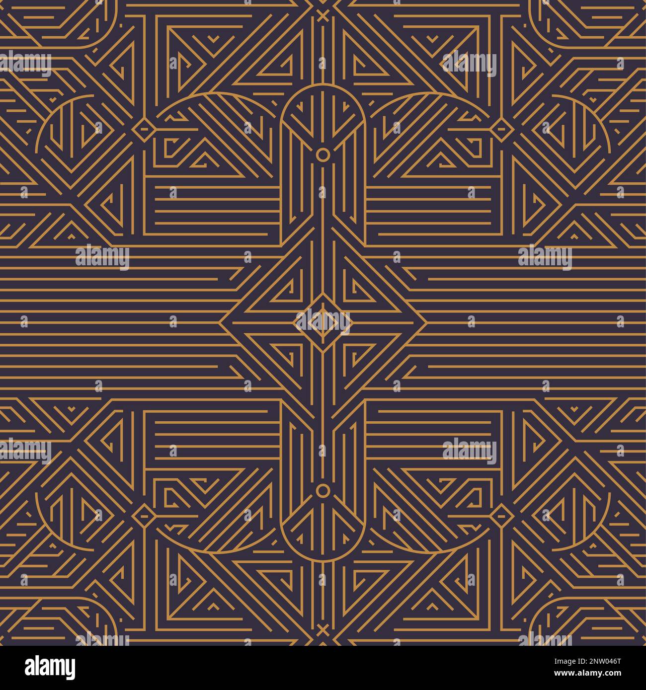 Vector art deco gold black seamless pattern. Geometric line vintage motif. Elegant, fancy luxury ...