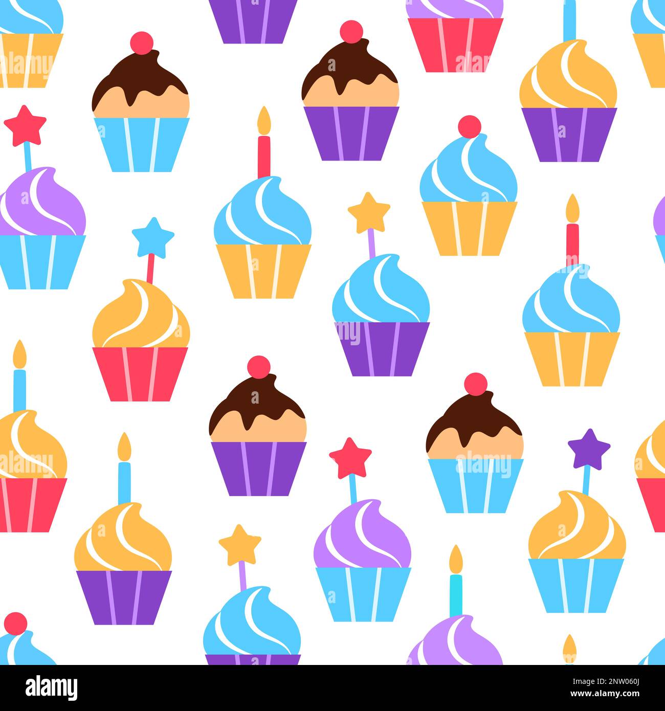 Cupcake pattern Stock Vector Images - Alamy