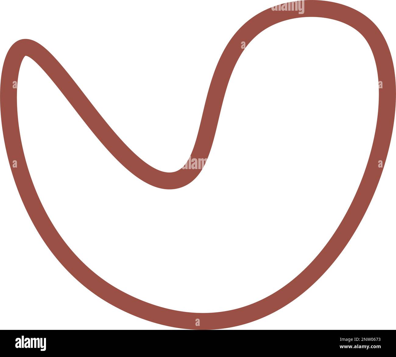 Abstract shape outline contemporary modern boho art design element ...