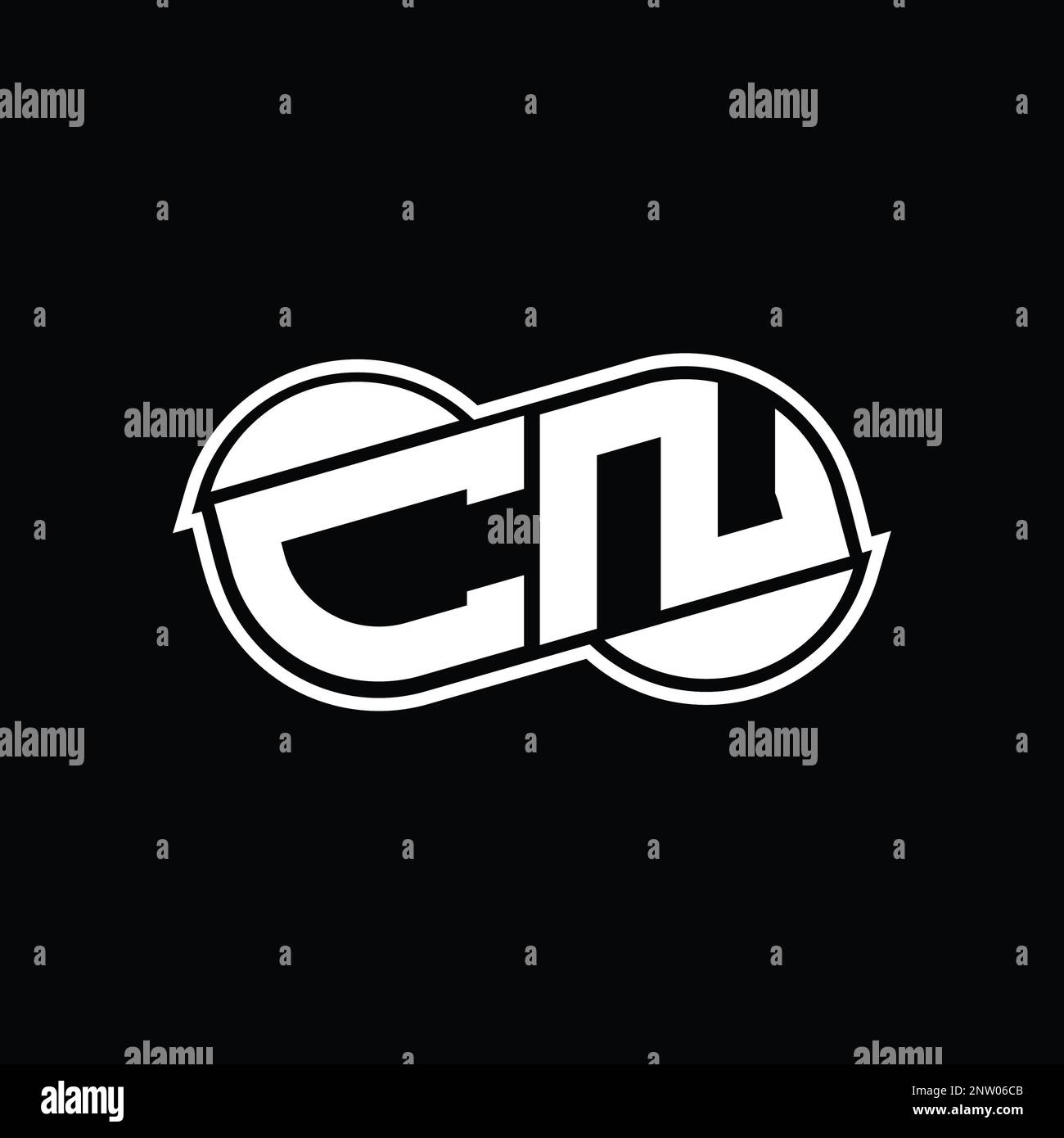 CN Logo monogram abstract infinity shape half round vector images ... CN Logo monogram abstract infinity shape half round vector images ...