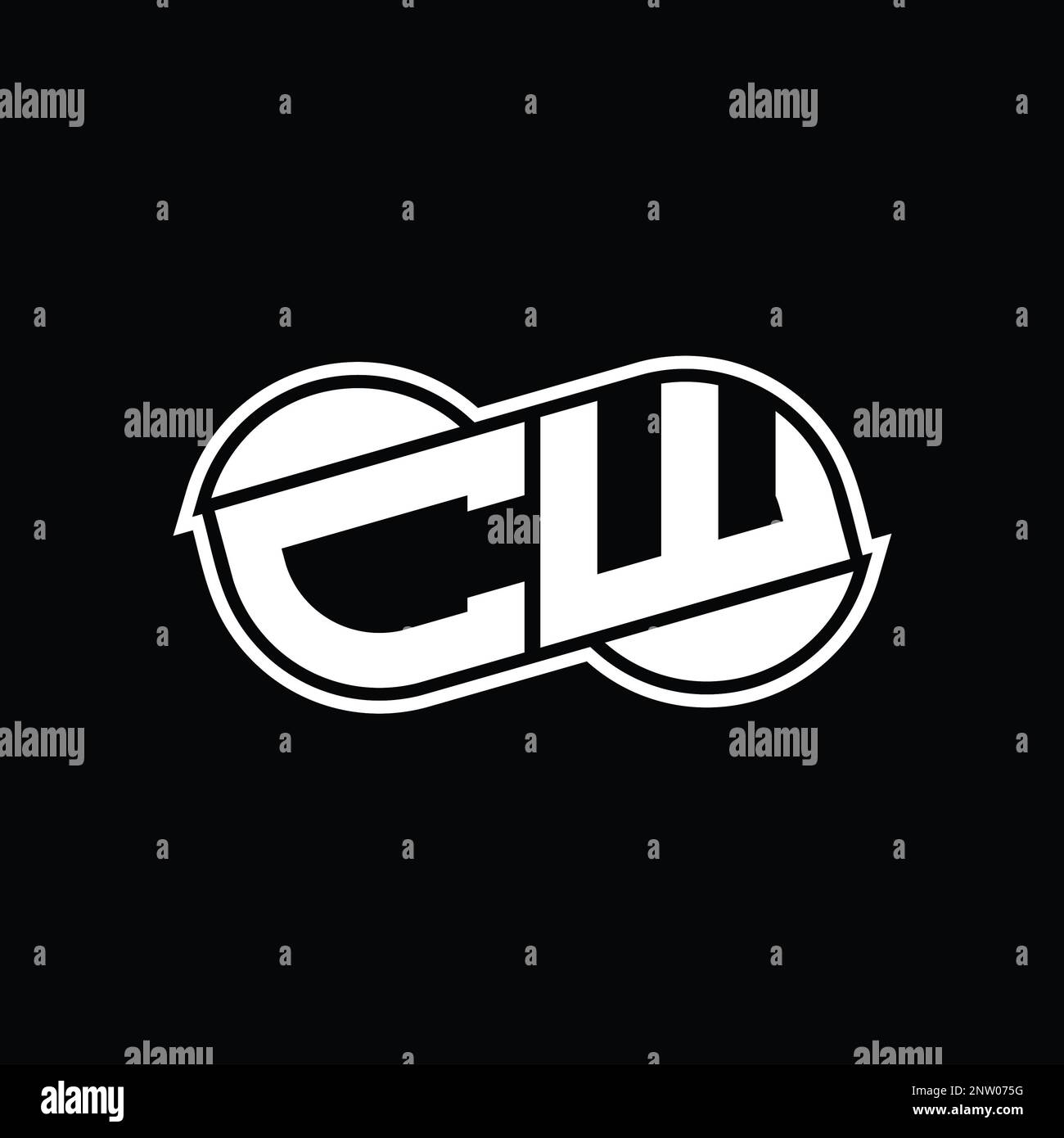 Cw modern logo hi-res stock photography and images - Alamy
