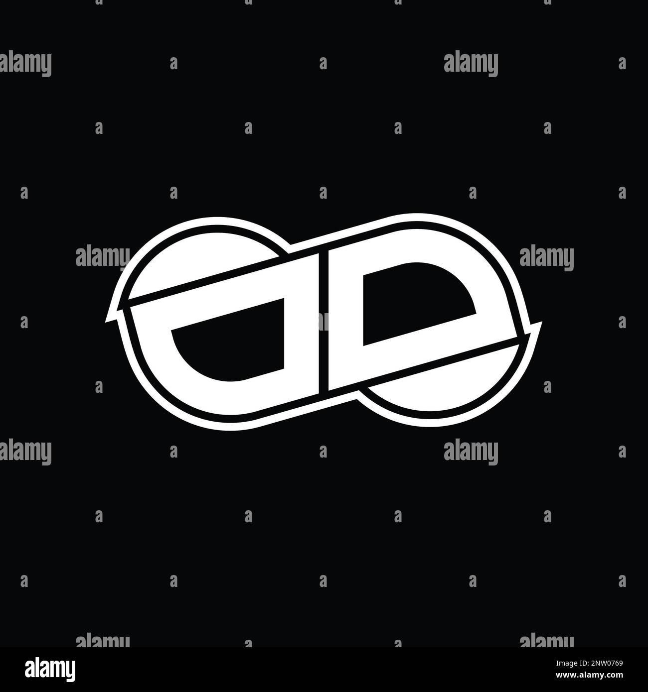 DD Logo monogram abstract infinity shape half round vector images ...