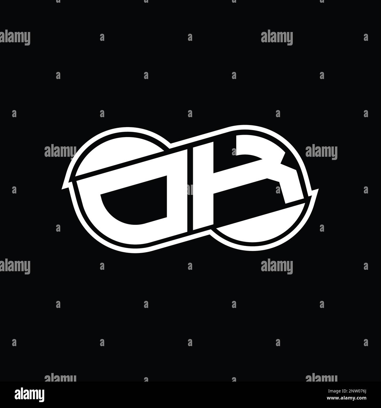 DK Logo monogram abstract infinity shape half round vector images ...