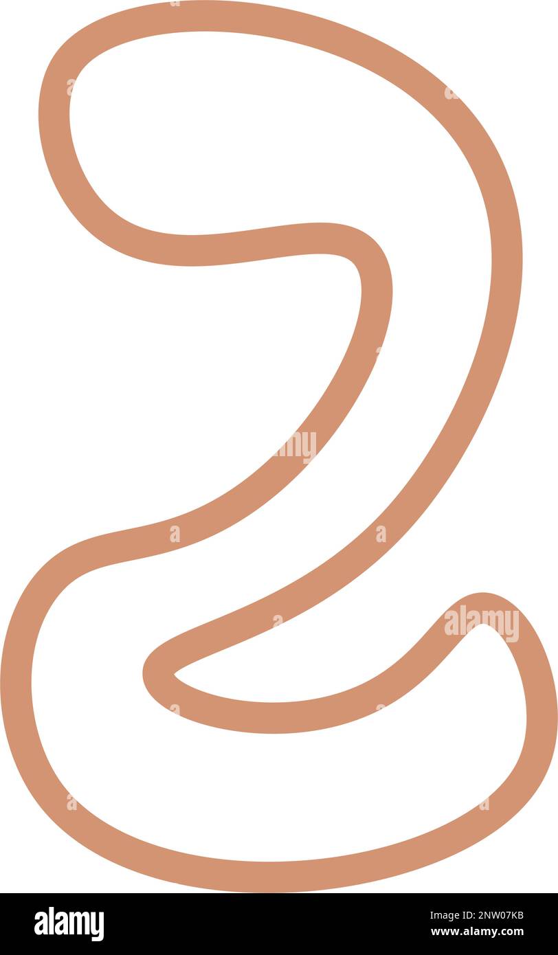 Abstract shape outline contemporary modern boho art design element ...