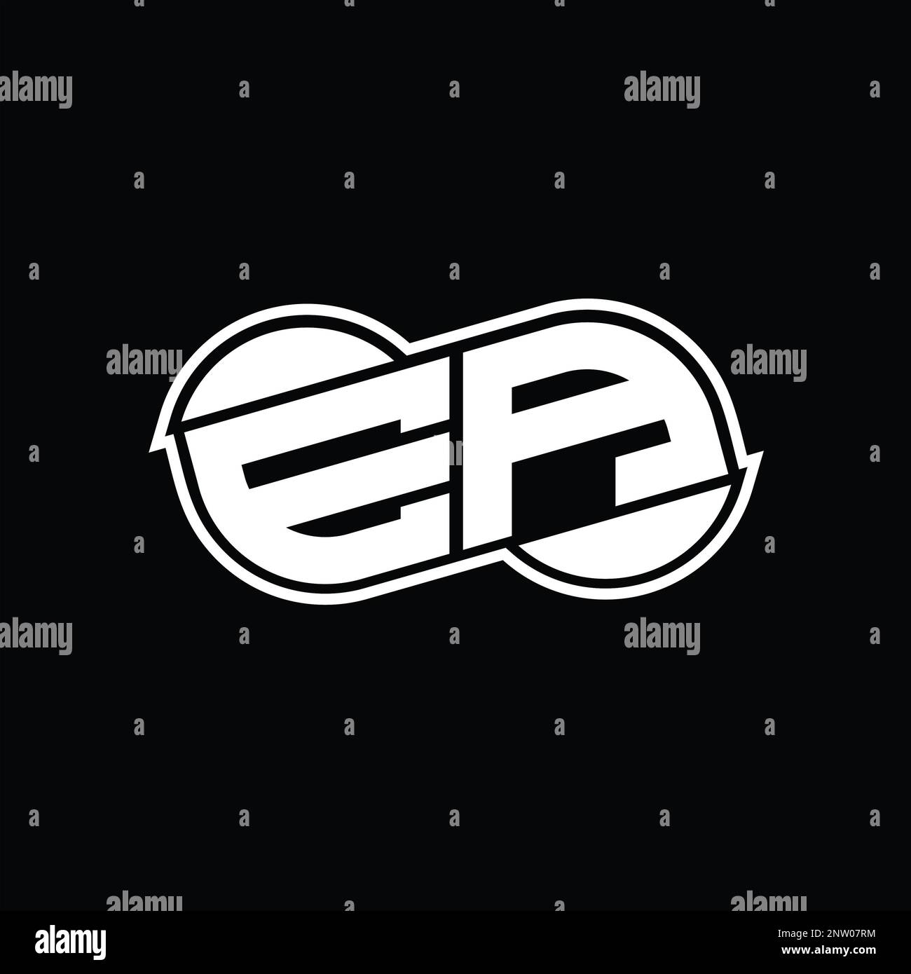 EA Logo monogram abstract infinity shape half round vector images ...
