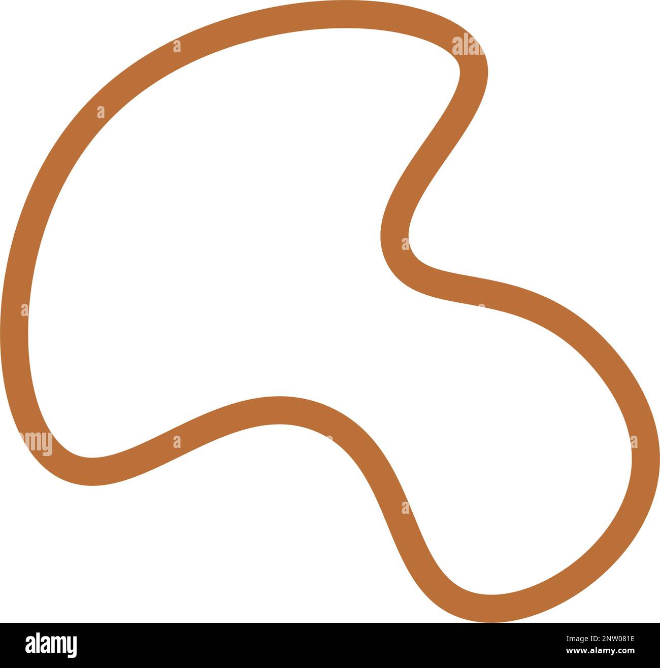 Abstract shape outline contemporary modern boho art design element ...