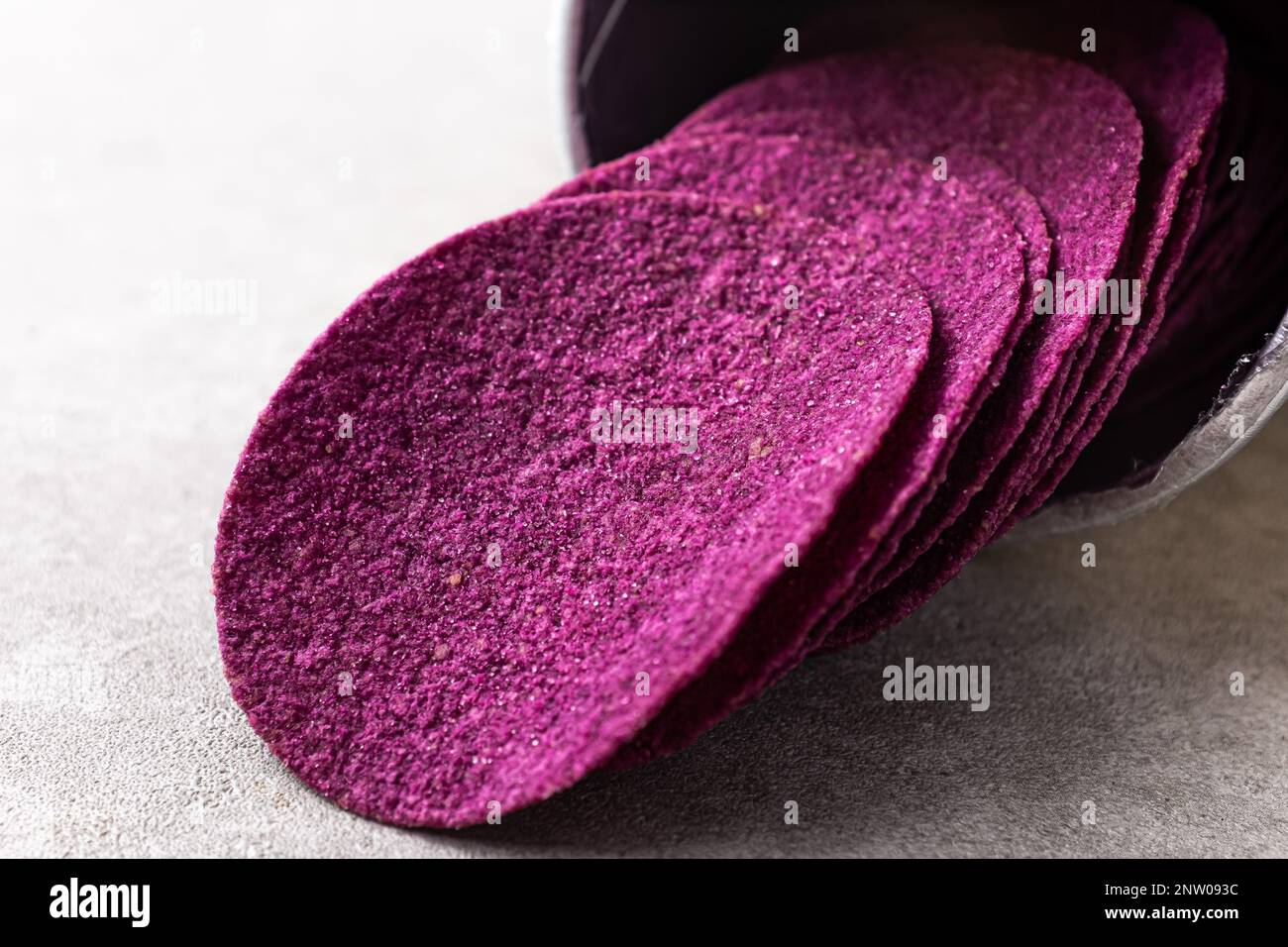 purple sweet potato snack. sweet potato flavored food. sweet thin snack ...