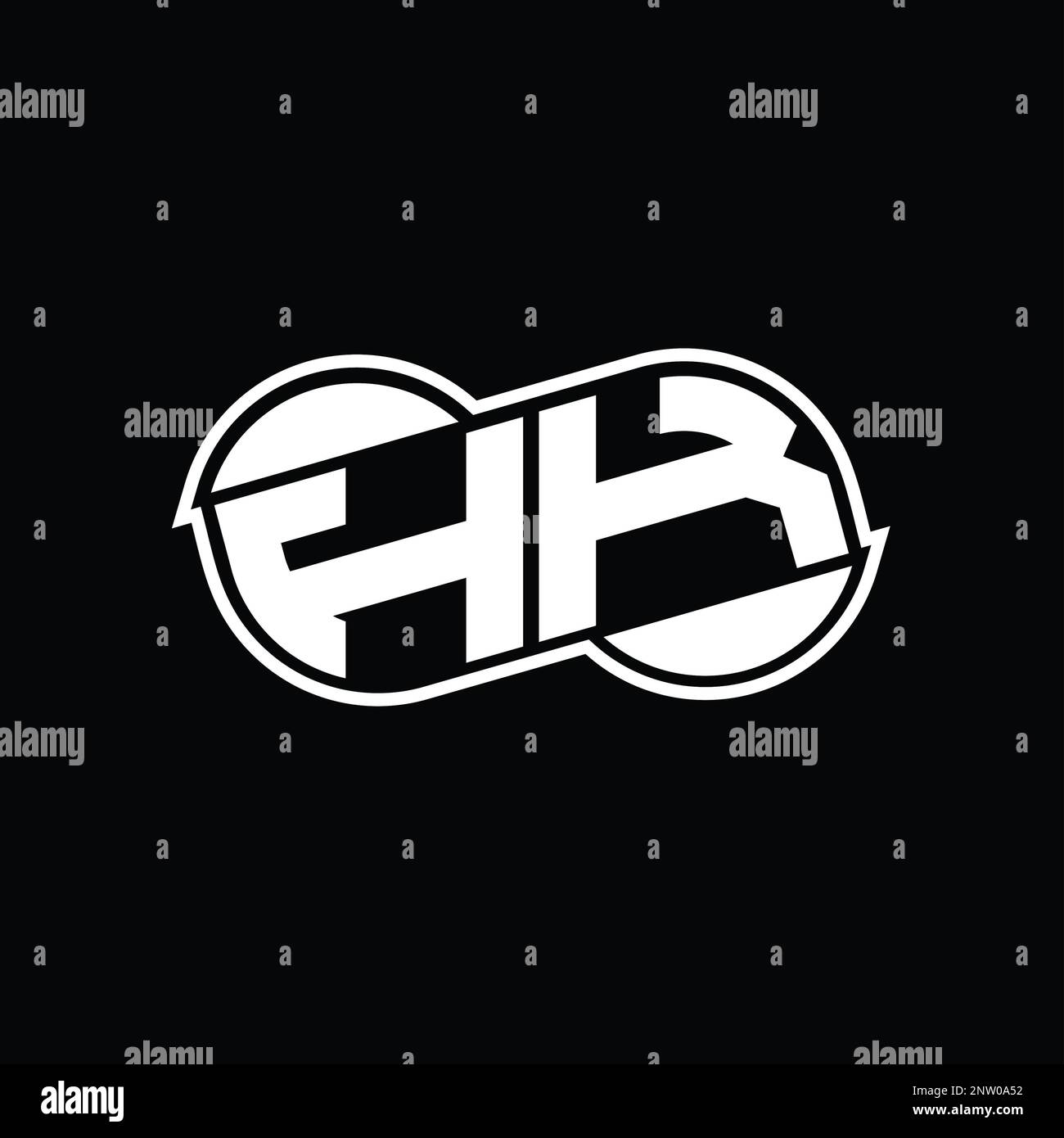 HK Logo monogram abstract infinity shape half round vector images ...