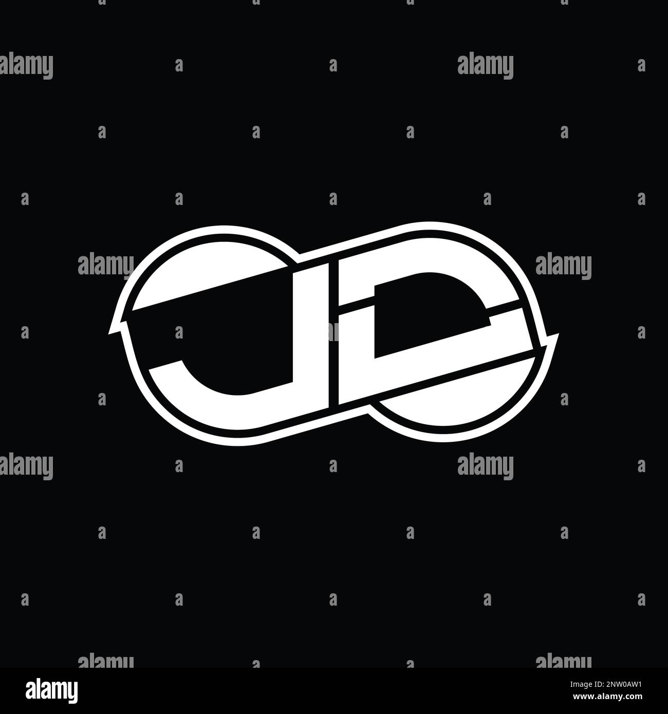 JO Logo monogram abstract infinity shape half round vector images ...