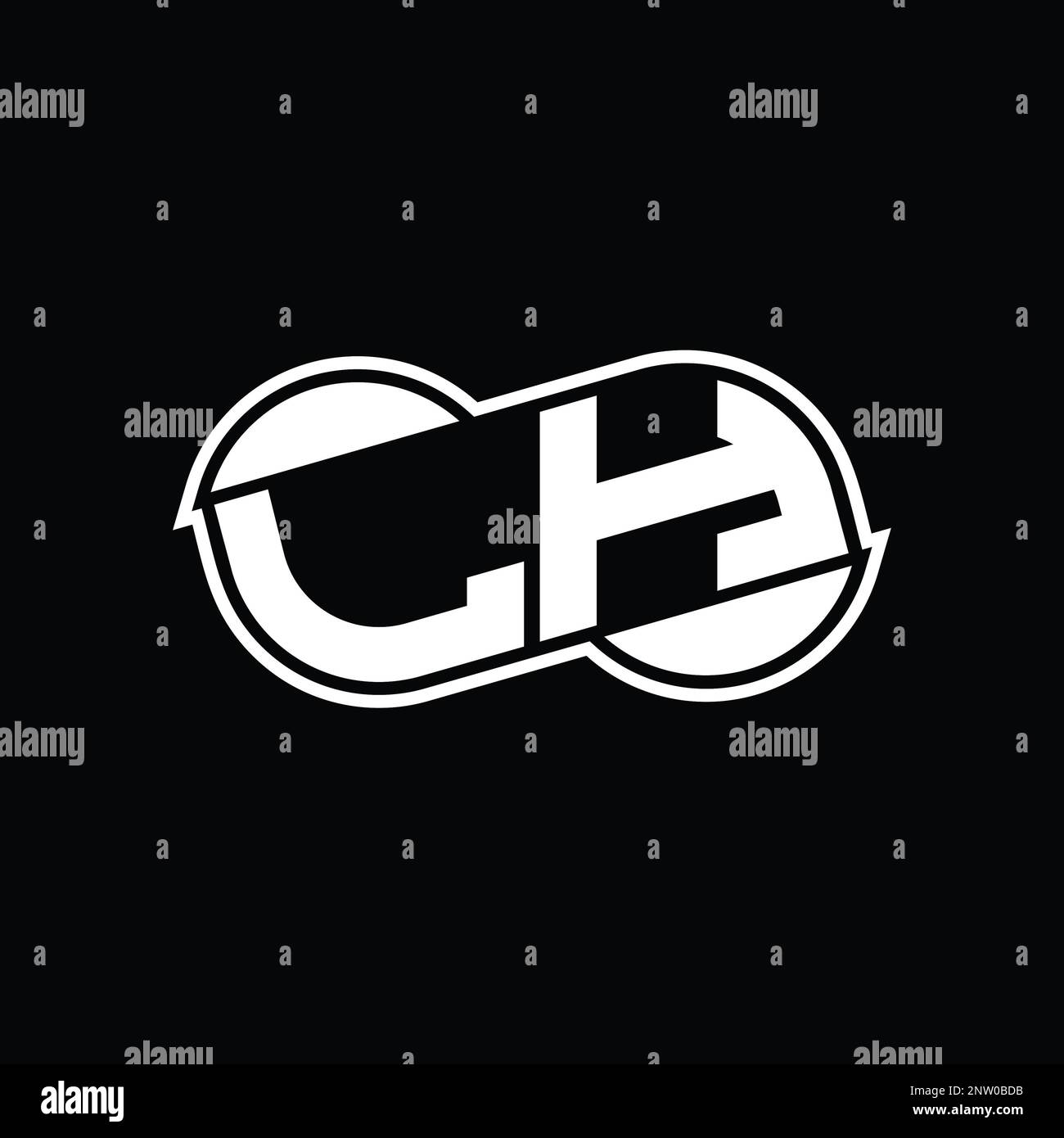 LH Logo monogram abstract infinity shape half round vector images ...