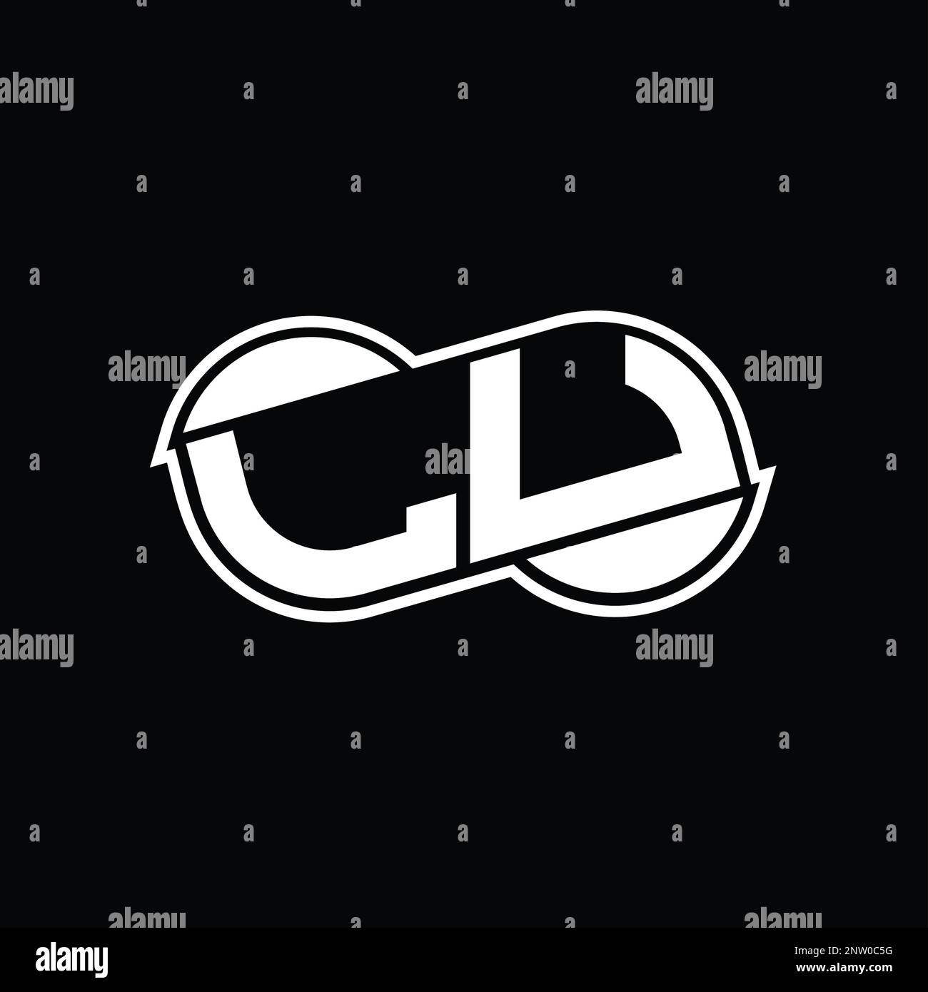 LU Logo monogram abstract infinity shape half round vector images ...