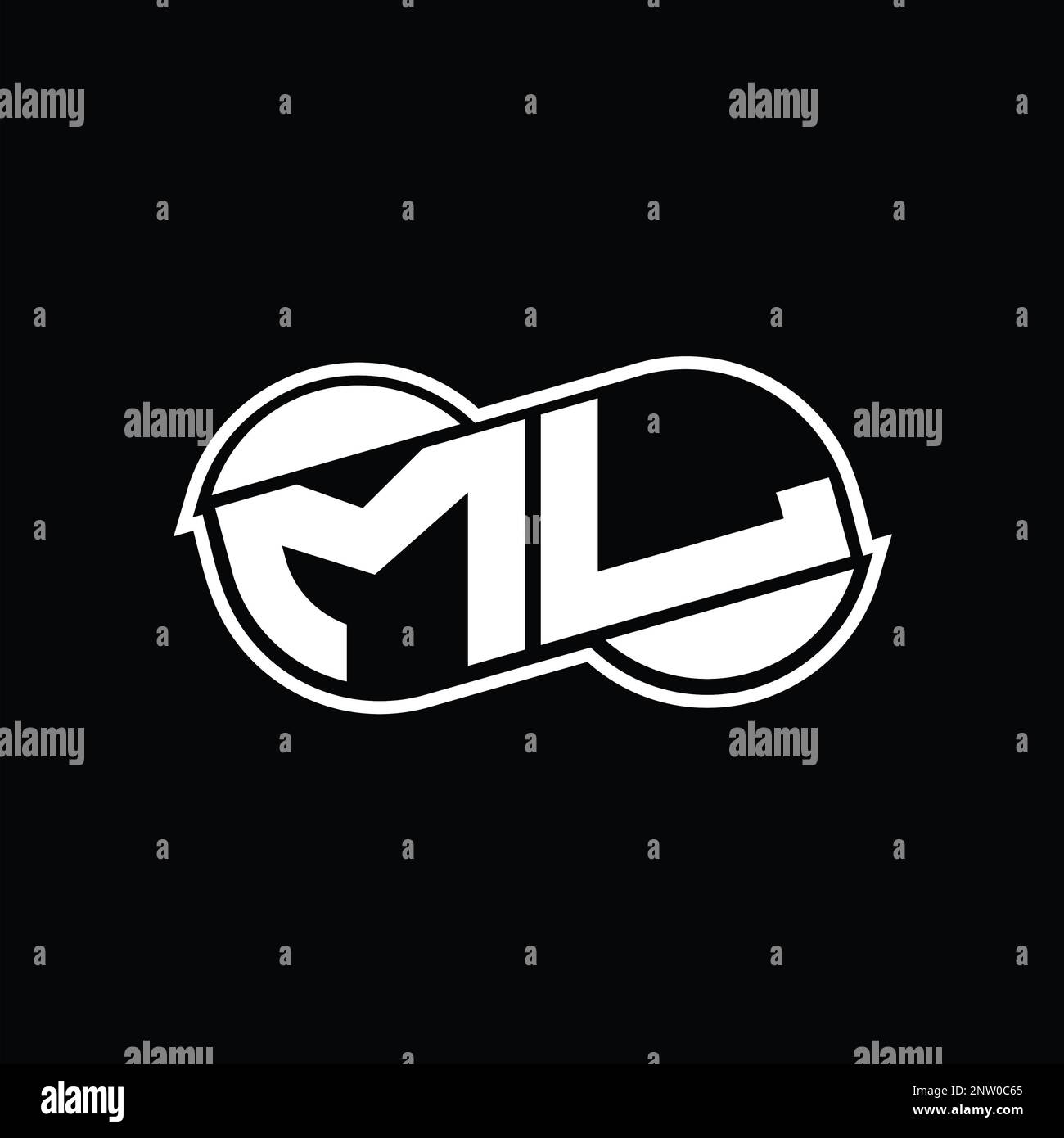 ML Logo monogram abstract infinity shape half round vector images ... ML Logo monogram abstract infinity shape half round vector images ...