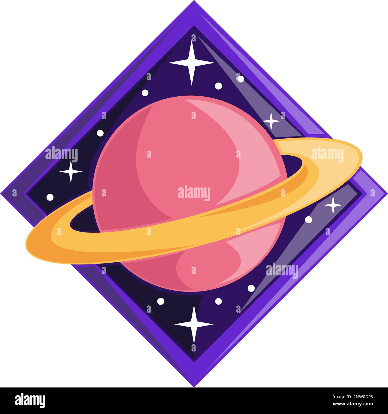 planet space badge Stock Vector Image & Art - Alamy