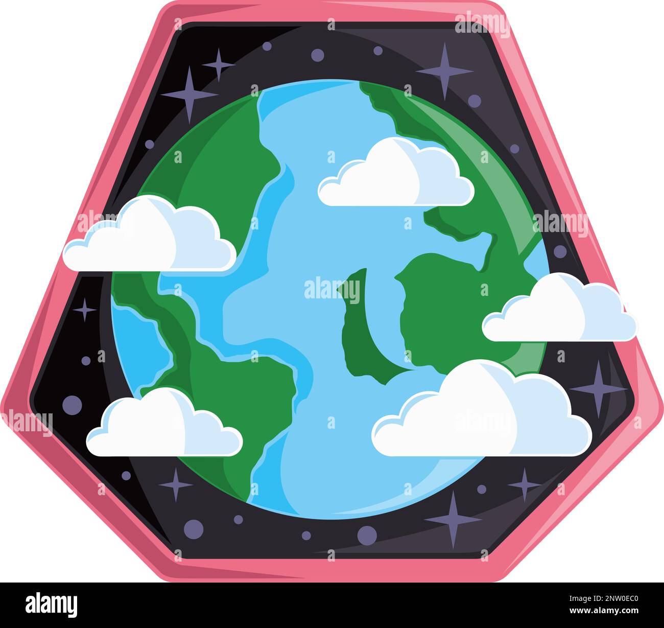 earth planet space badge Stock Vector Image & Art - Alamy