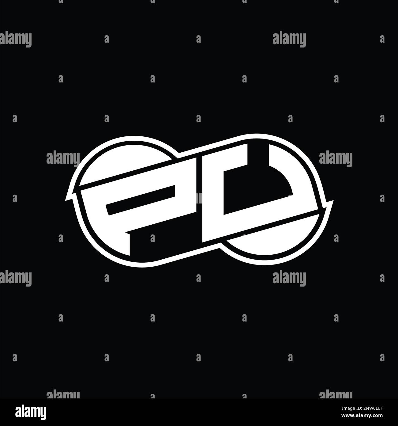 PV Logo monogram abstract infinity shape half round vector images ...