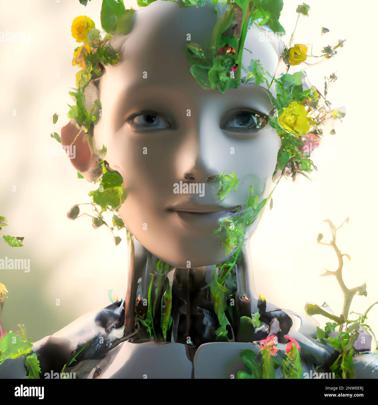 Robot ai nature hi-res stock photography and images - Alamy
