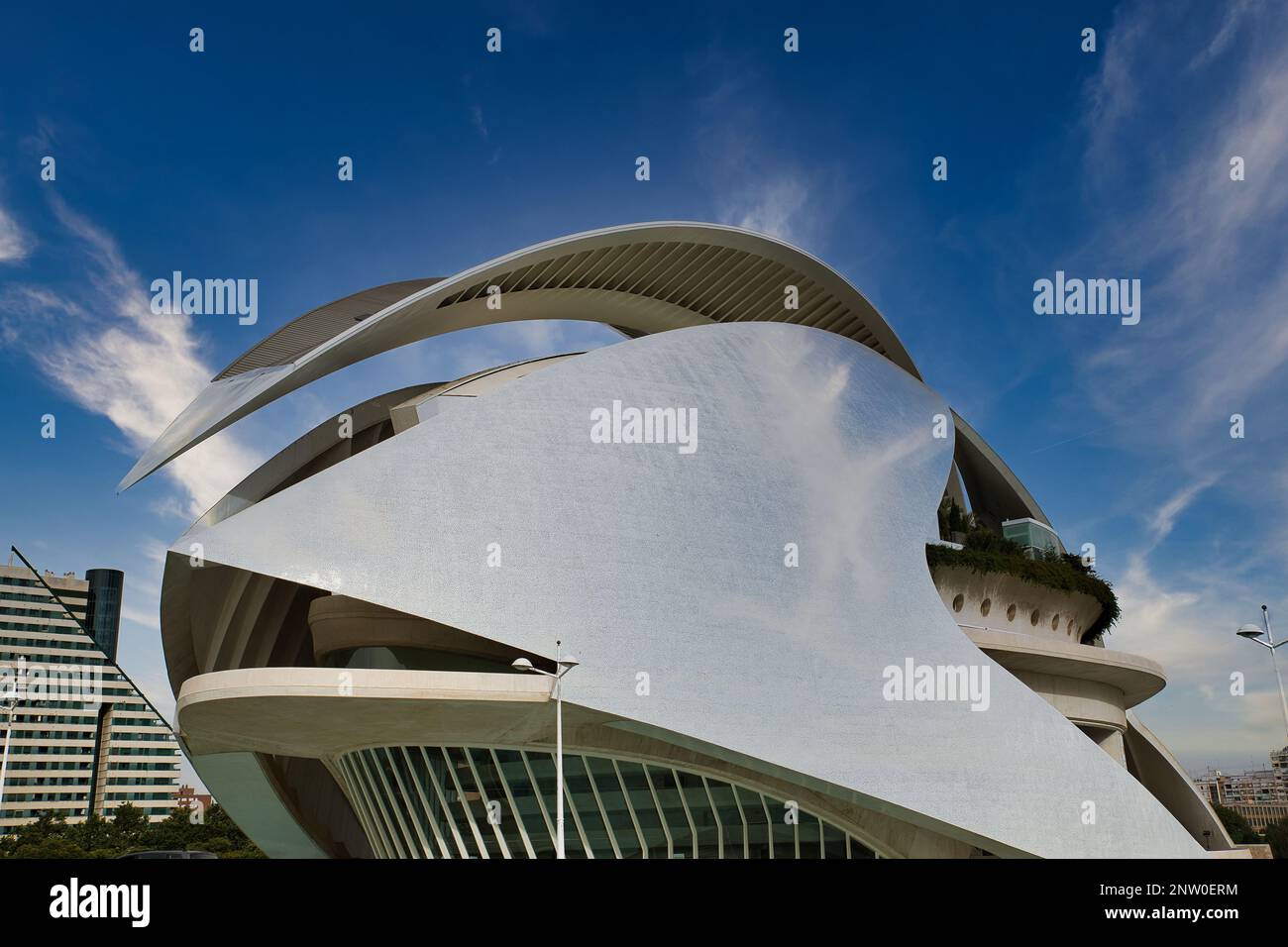 Spanish modern round building ciudad de las artes in Valencia ...