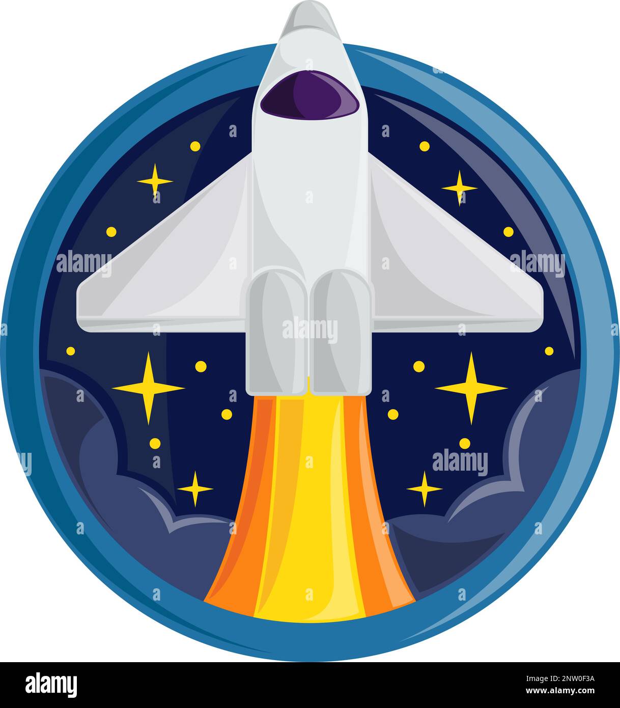 spaceship space badge Stock Vector Image & Art - Alamy