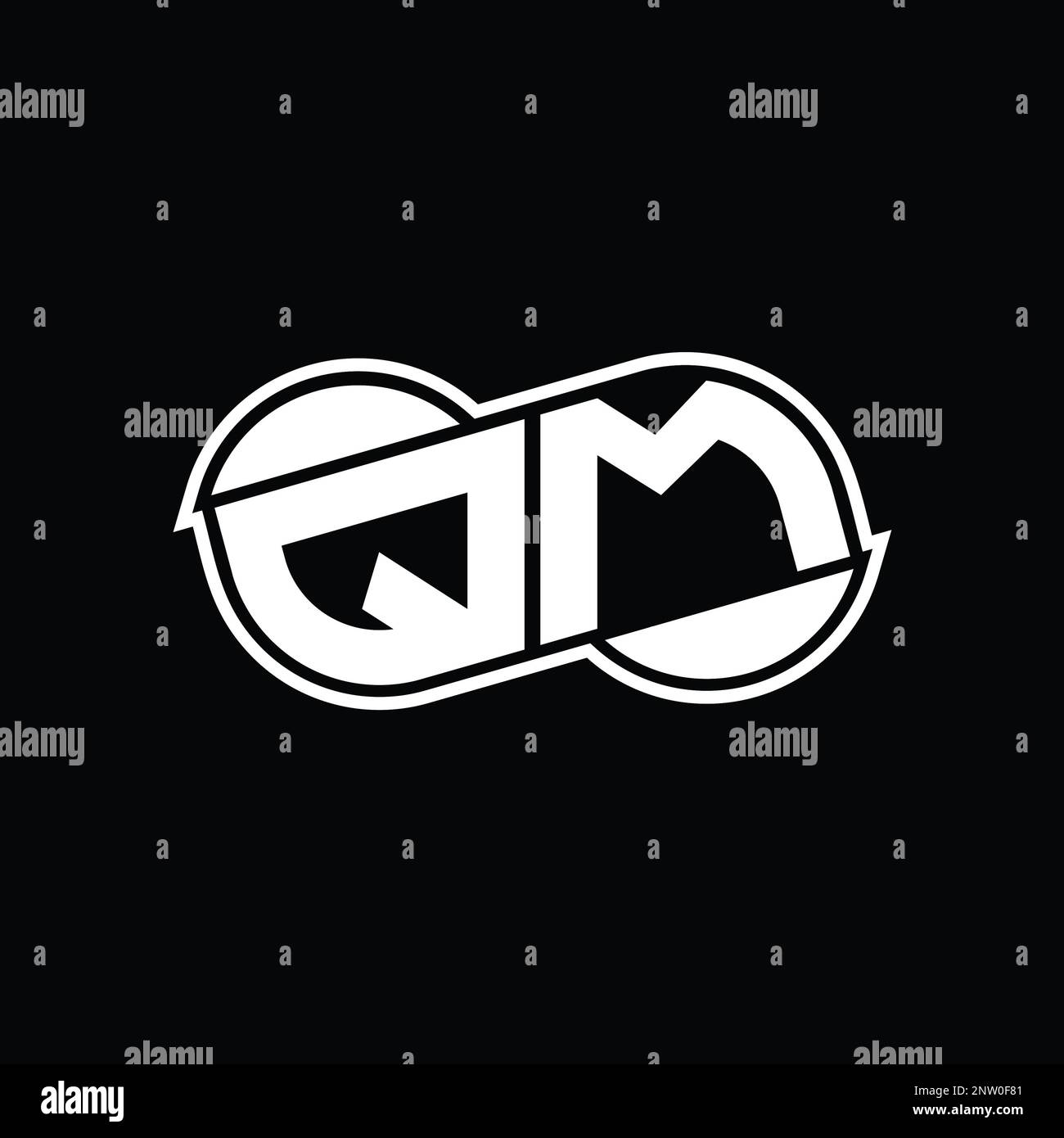 QM Logo monogram abstract infinity shape half round vector images ... QM Logo monogram abstract infinity shape half round vector images ...