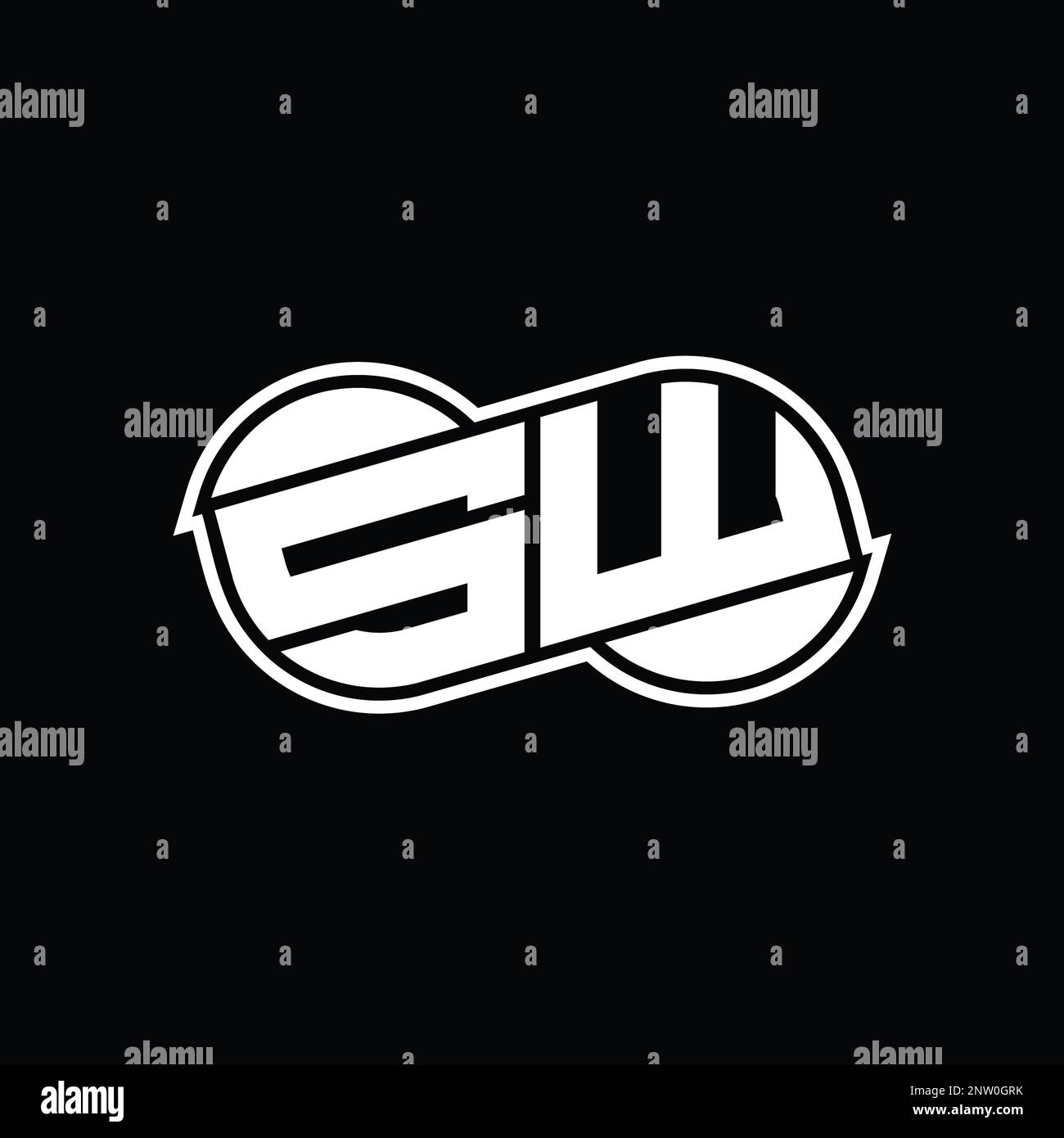SW Logo monogram abstract infinity shape half round vector images ... SW Logo monogram abstract infinity shape half round vector images ...