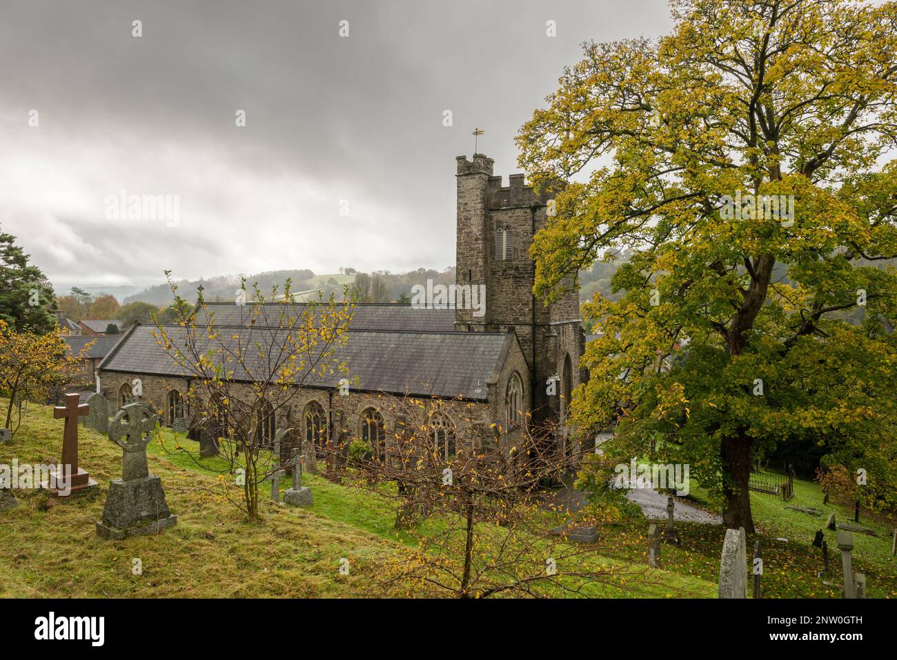 Church All Saints in the town of Dulverton in the Barle Valley, Exmoor ...