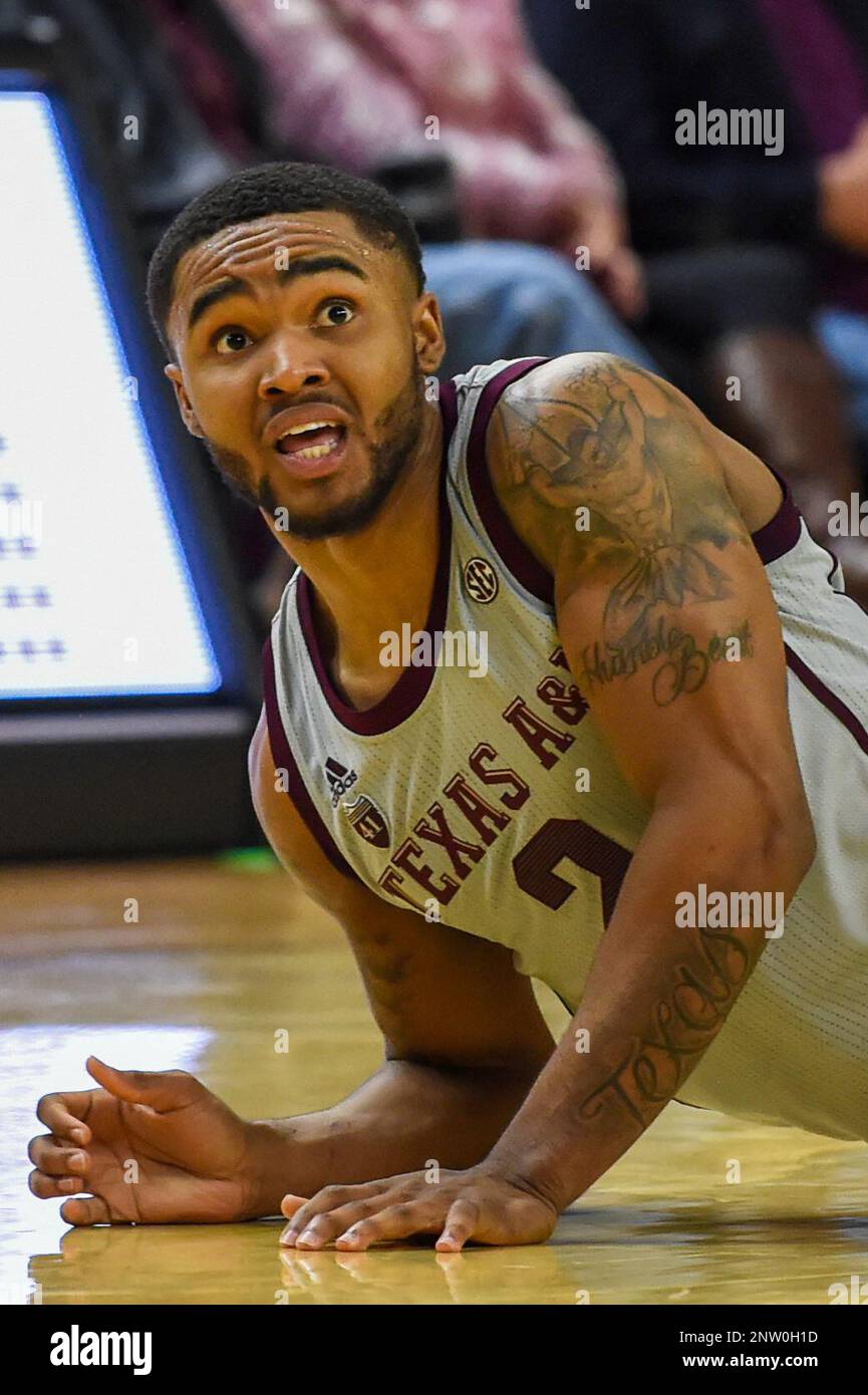 COLLEGE STATION, TX - JANUARY 30: Texas A&M Aggies guard TJ Starks (2 ...