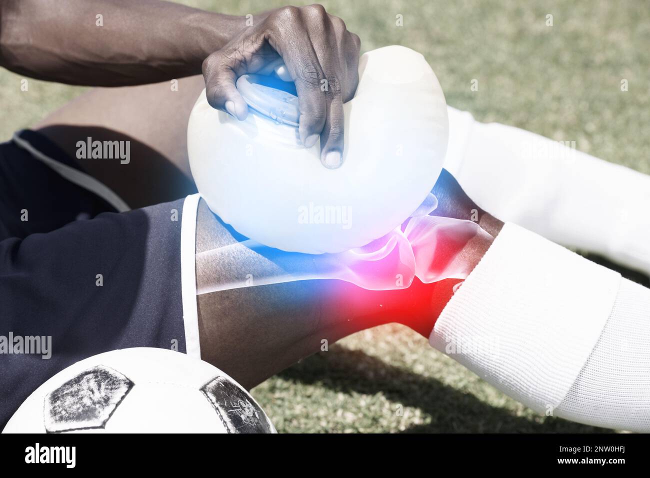 Theres risk of injury in every sport. Cropped shot highlighting a ...