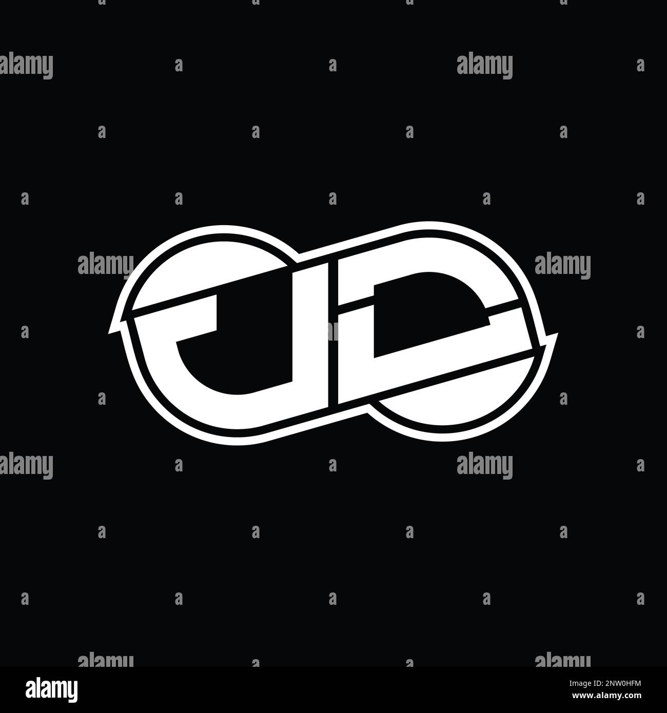 UO Logo monogram abstract infinity shape half round vector images ...