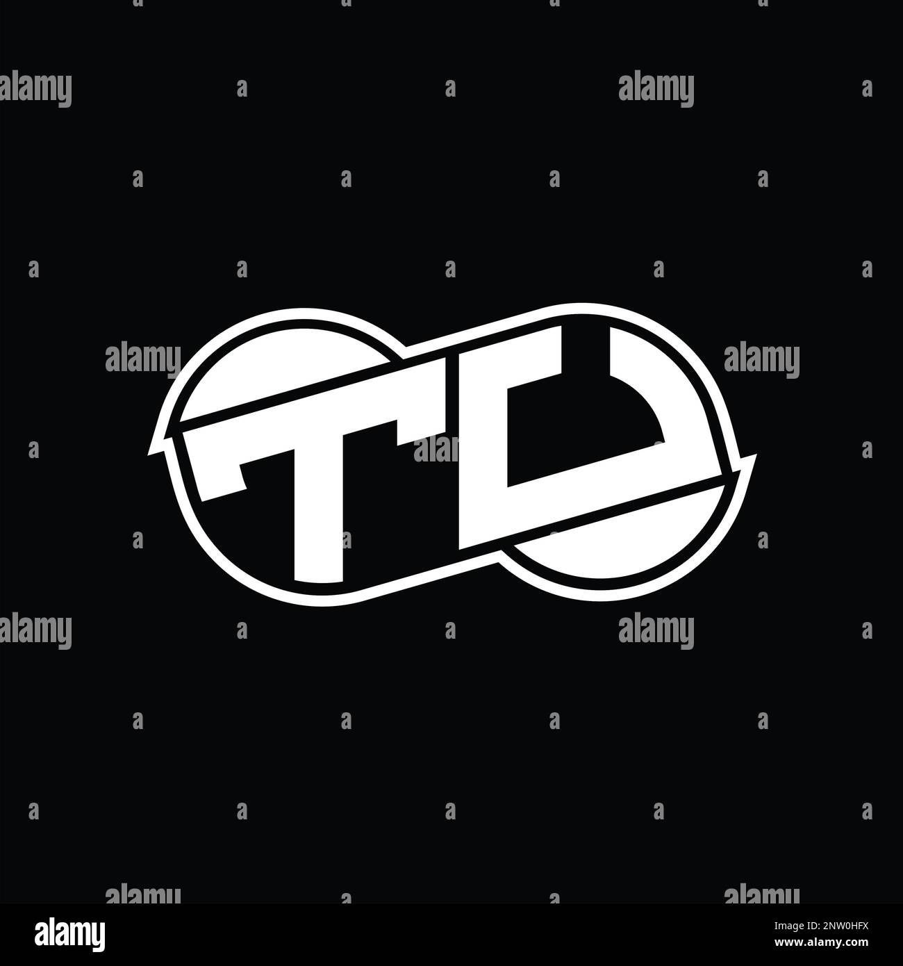 TV Logo monogram abstract infinity shape half round vector images ...