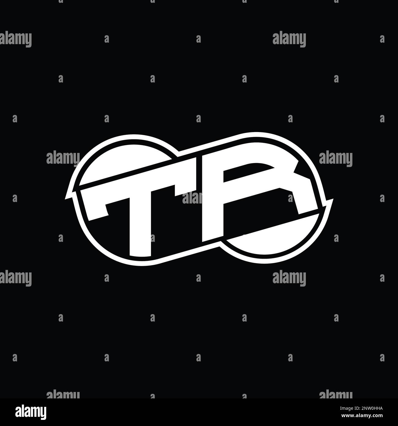 TR Logo monogram abstract infinity shape half round vector images ...