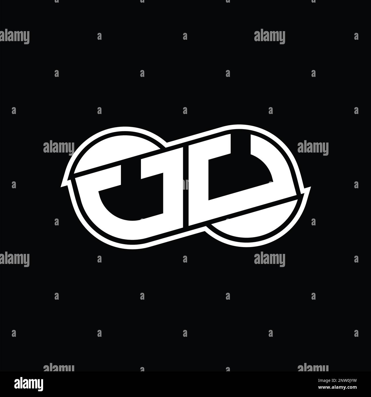 VV Logo monogram abstract infinity shape half round vector images ...